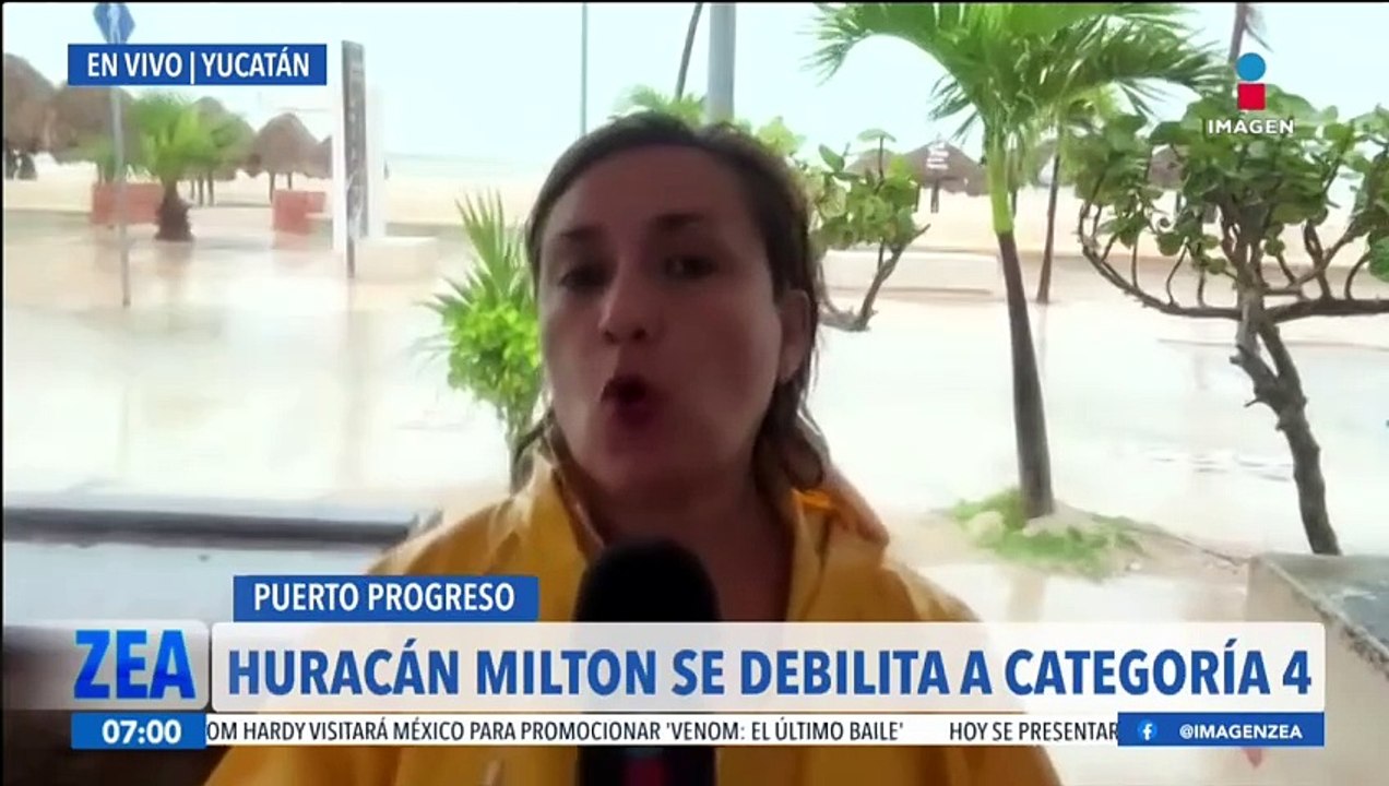 Huracán Milton: Continúan las intensas lluvias en Progreso, Yucatán ...