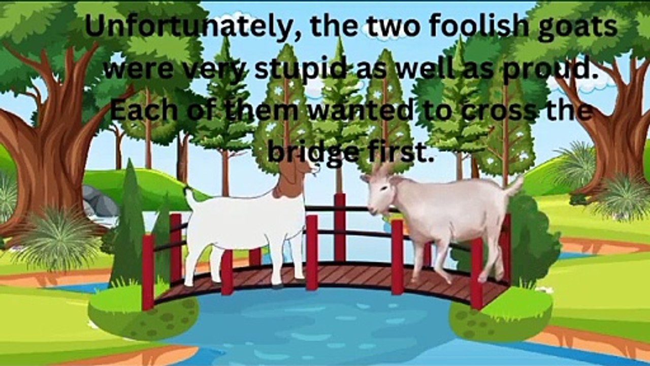 Short Moral Story Two Silly Goats A 3D English Story for Children # ...