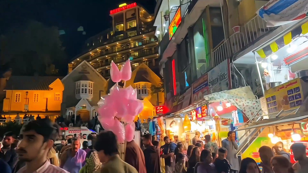 Murree Mall Road Night Walk | Explore the Scenic Beauty | Murree ...