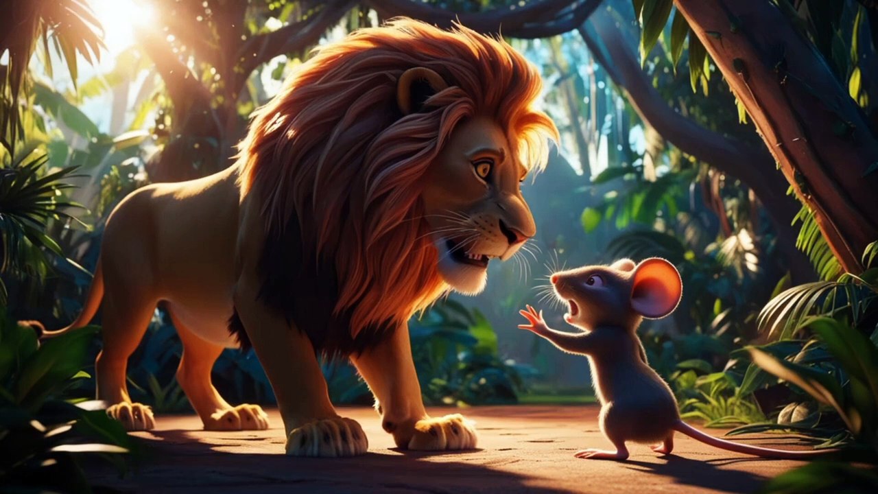 Short Moral stories The lion and the mouse The Thirsty Crow Kids Moral ...