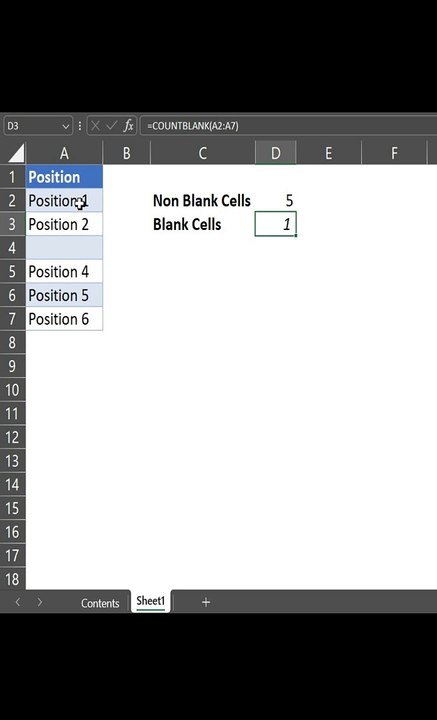 Count Blank Non Blank Cells #excelformula #advancedexceltutorial #ms # ...