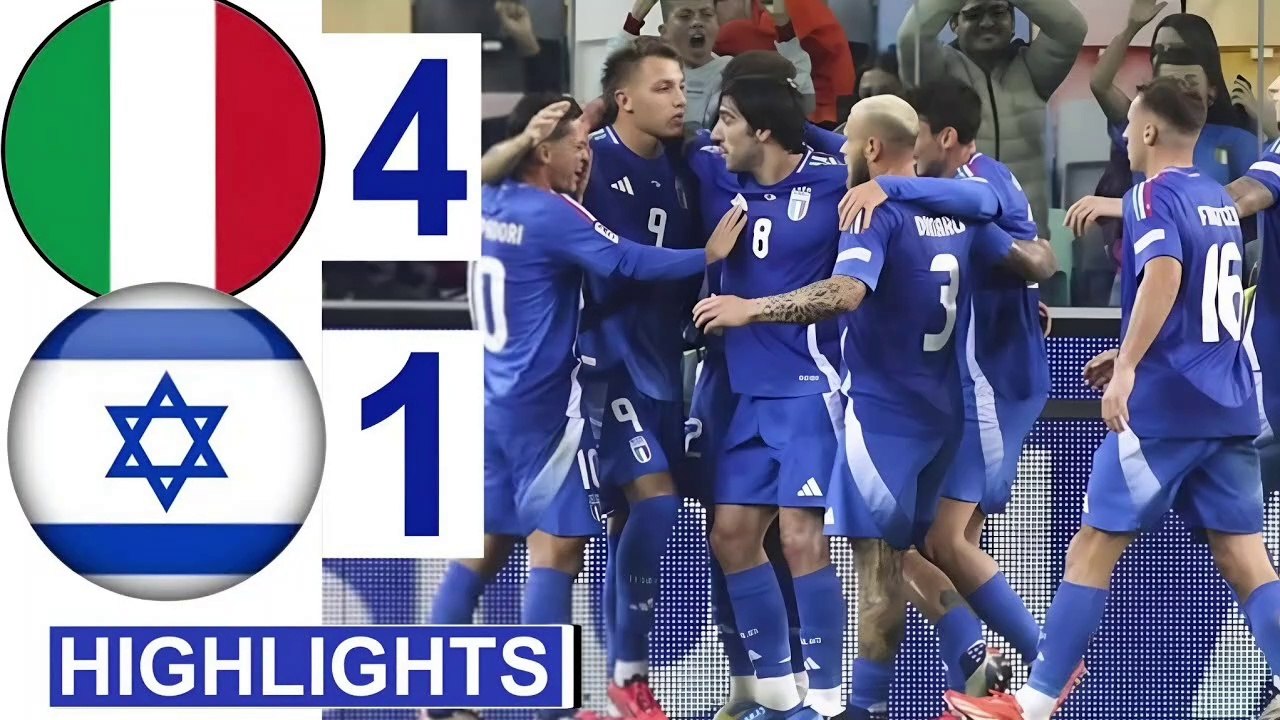 Italy vs Israel (4-1) | Goals & Extended HIGHLIGHTS || UEFA Nations ...