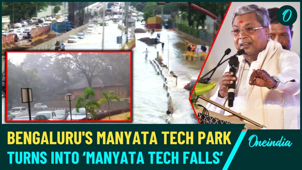 Heavy Rains Turn Bengaluru’s Manyata Tech Park Into 'Tech Falls ...