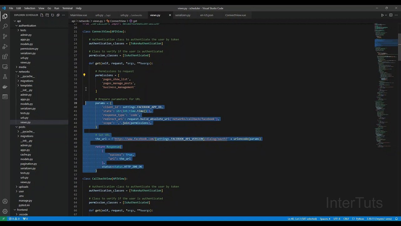 Vue.js & Django Social Scheduler: connect Facebook Pages using API - video Dailymotion