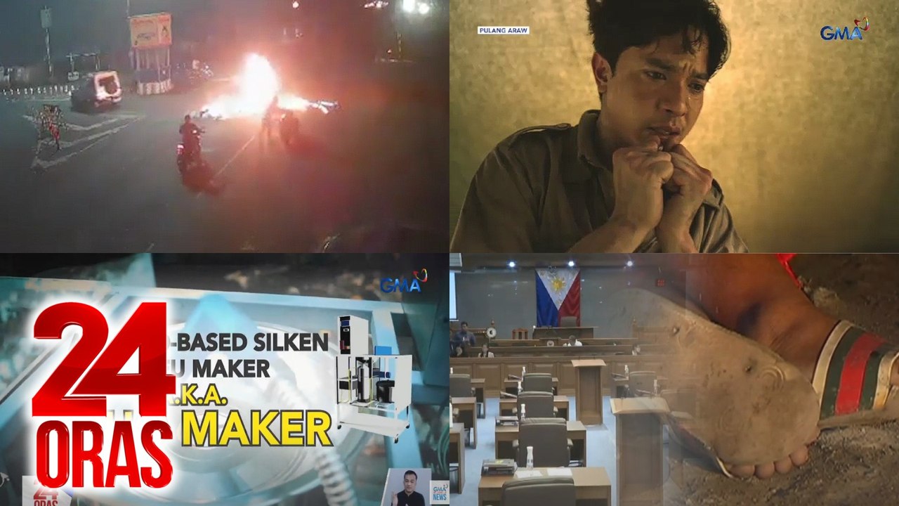 24 Oras: (Part 2) Motor, nagliyab matapos sumalpok sa sasakyan, 2 patay; Hinangaang eksena ni ...