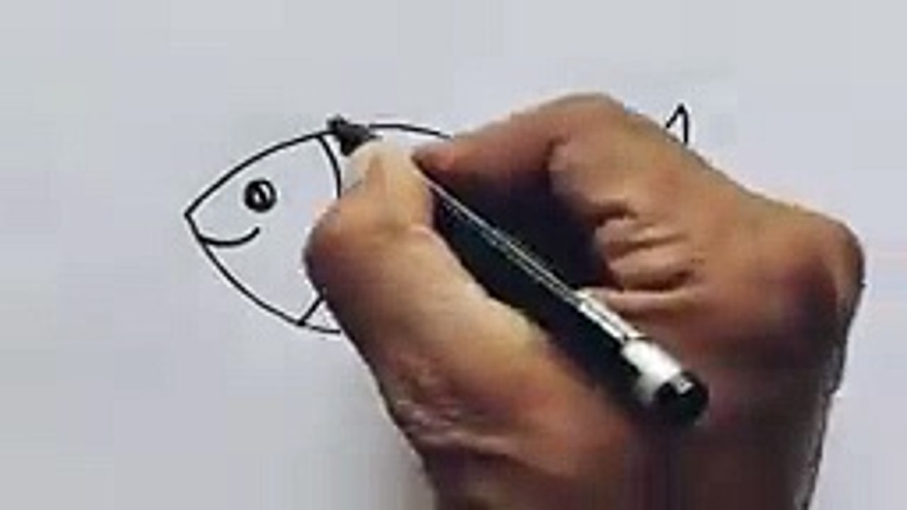 Fish_Drawing_Easy___how_to_draw_fish_from_beginners(144p) - video ...