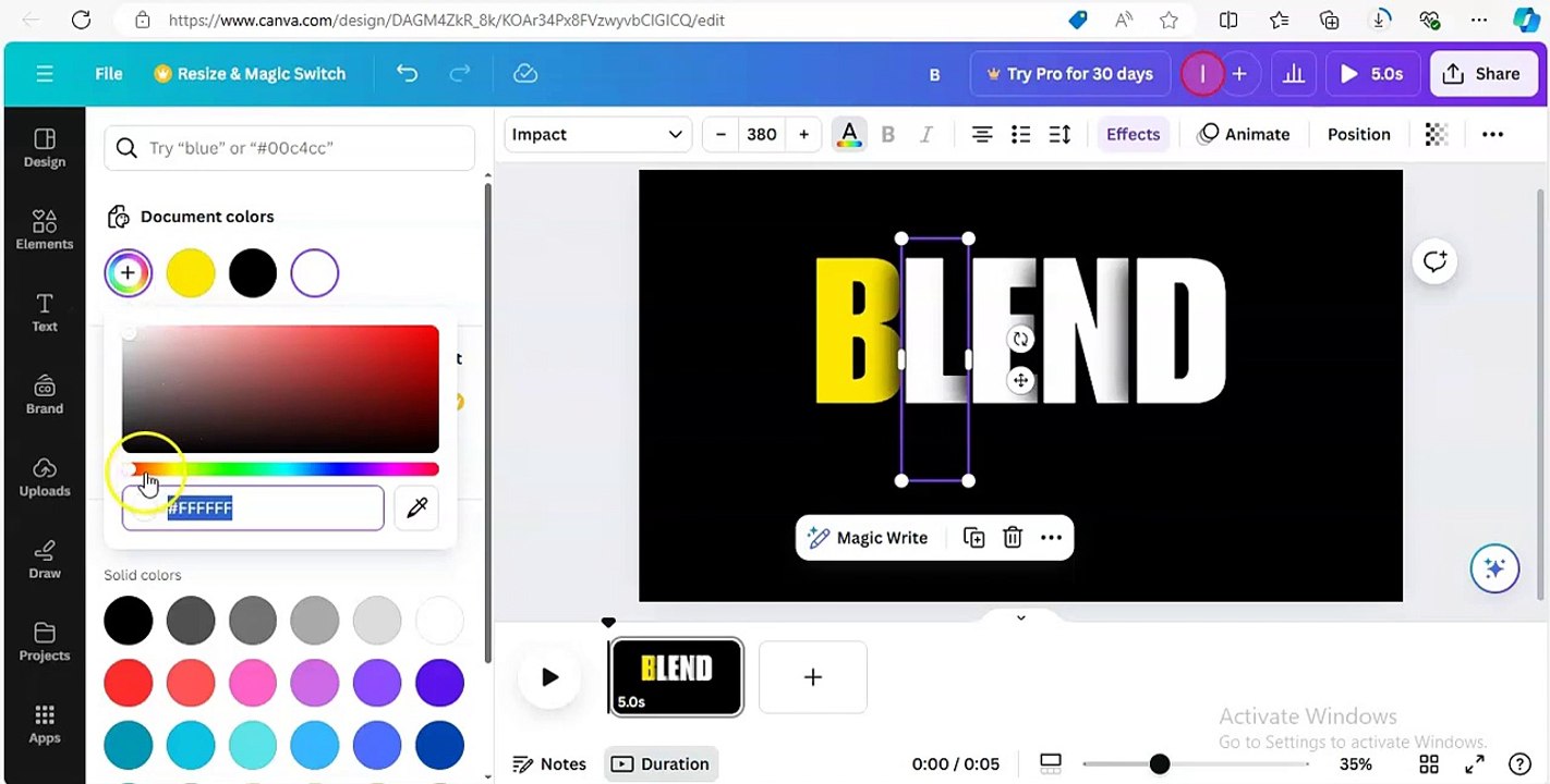 Create Overlapping Text Effect with reflectin in Canva l easy canva l Canva Tutorial - video ...