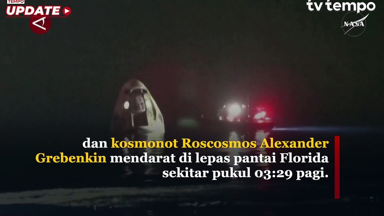 Astronot Crew-8 Space X NASA Sukses Kembali ke Bumi - video Dailymotion