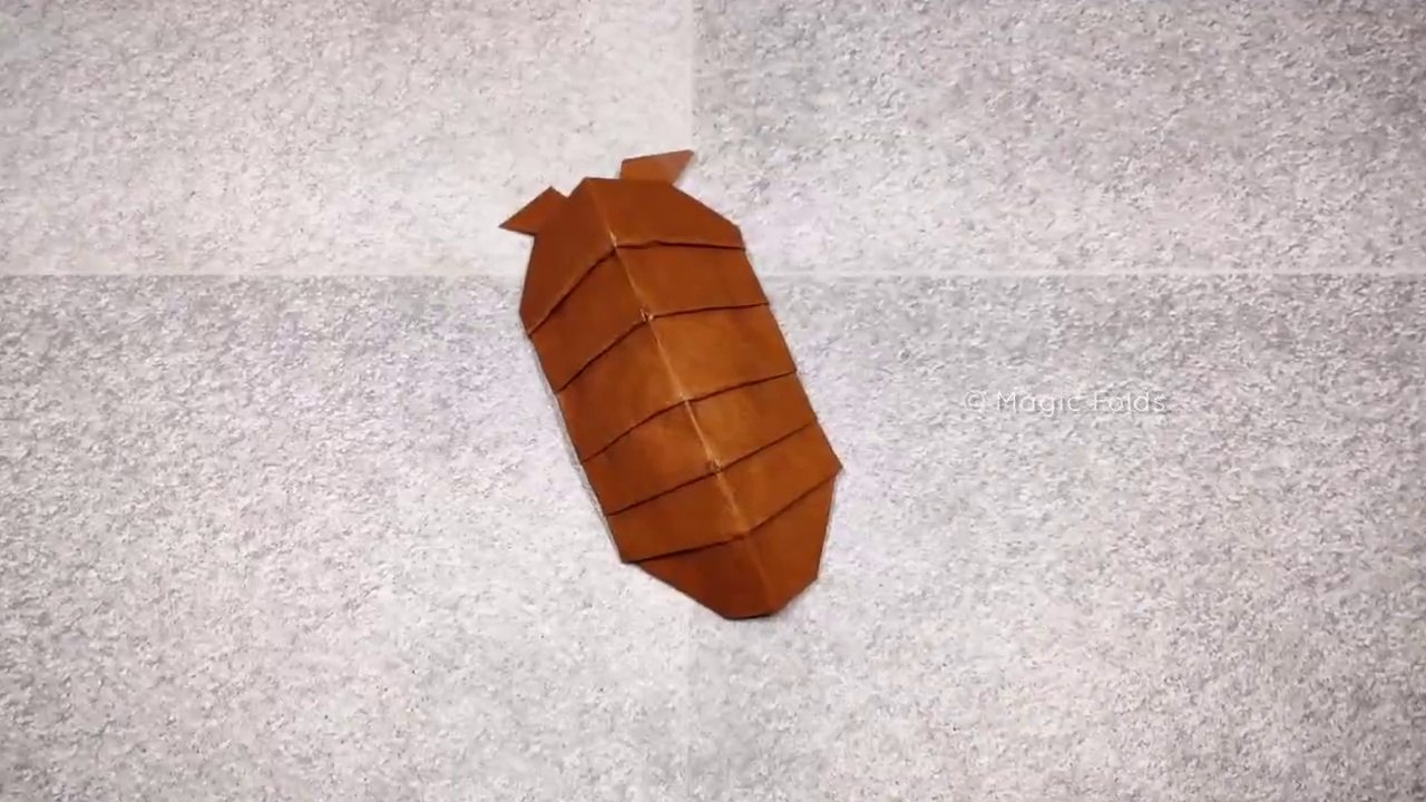 Origami Pill bug | Origami Woodlouse | Origami Sowbug | Origami ...