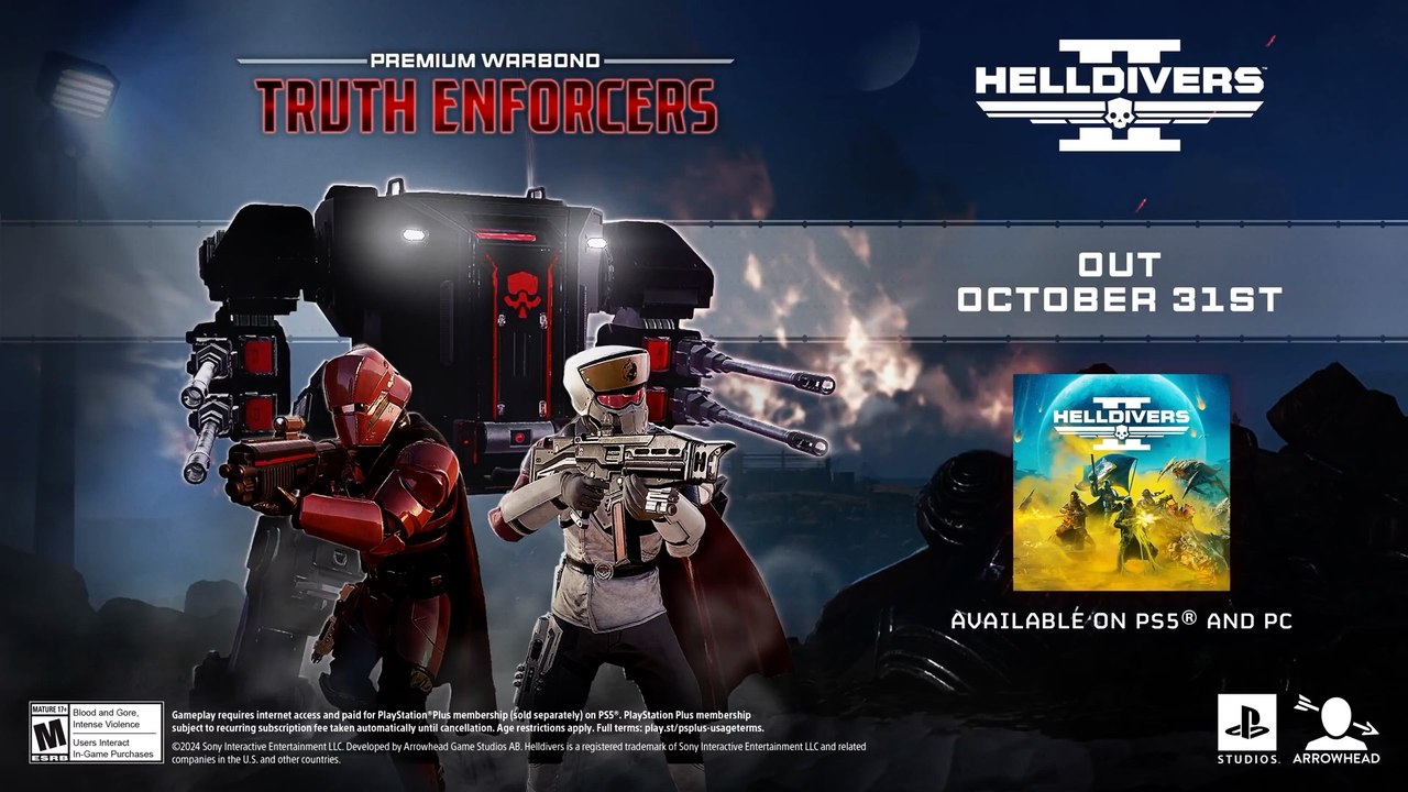 Helldivers 2 Official Truth Enforcers Warbond Trailer - video Dailymotion