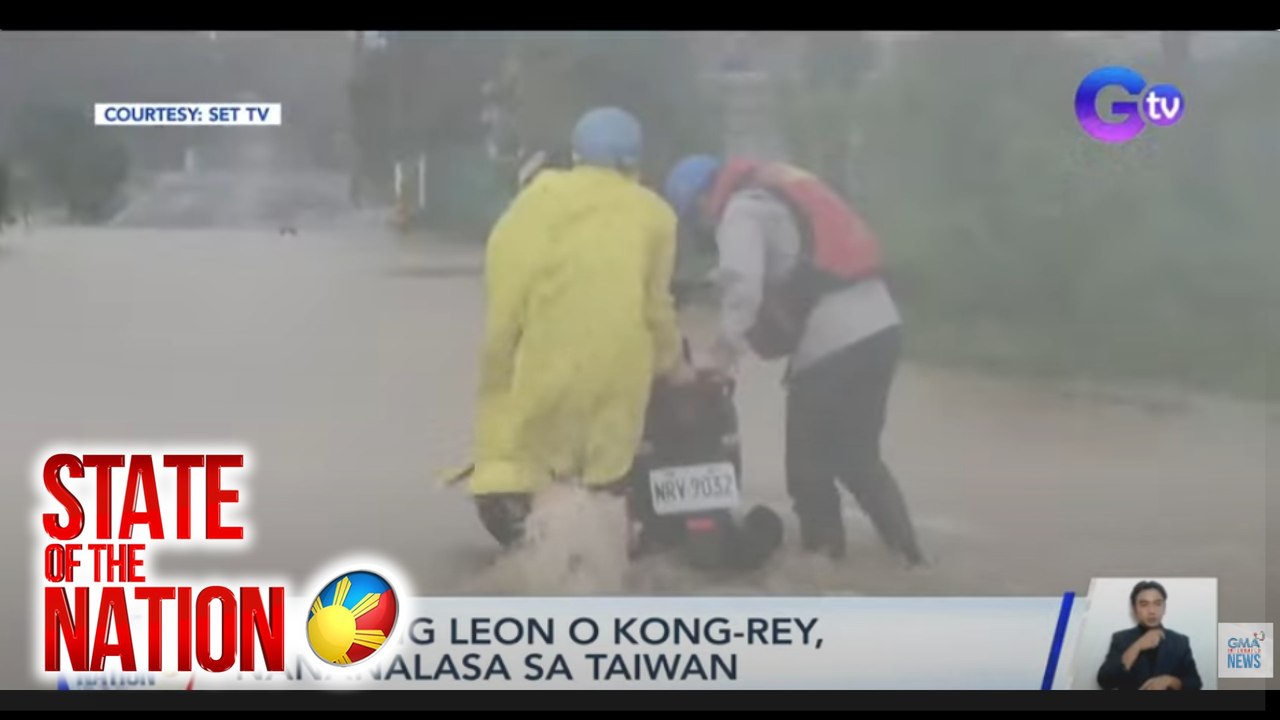 Bagyong Leon o Kong-Rey, nananalasa sa Taiwan | SONA - video Dailymotion