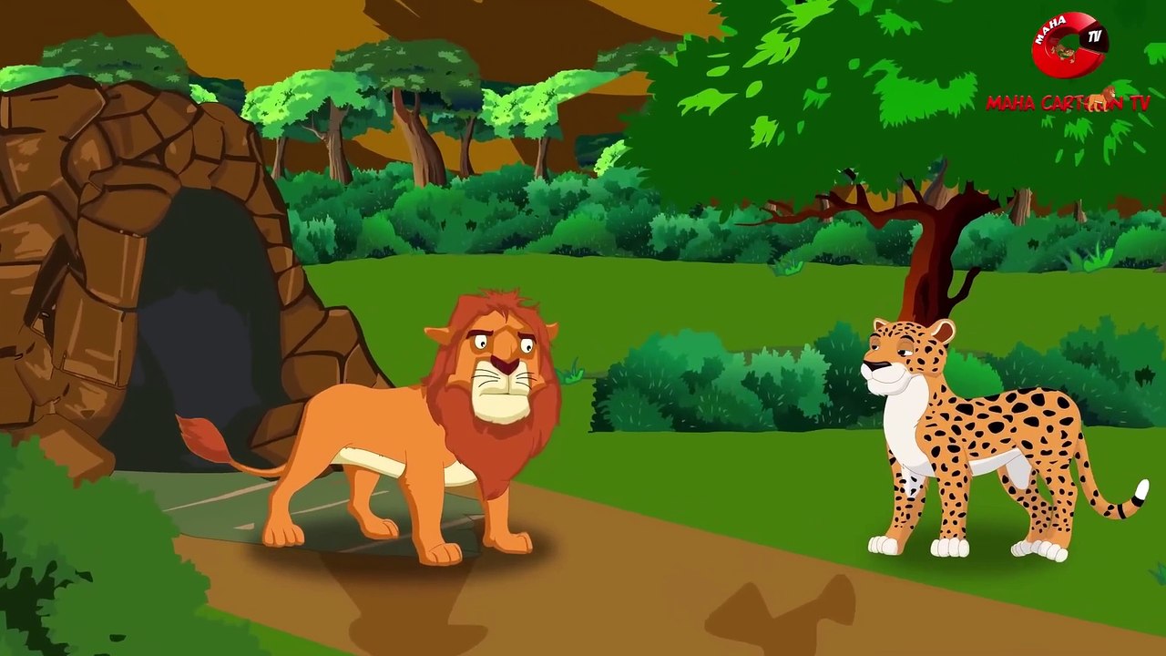 The Lion And The Cheetah - Panchatantra Moral Stories for Kids in English - Maha Cartoon TV ...