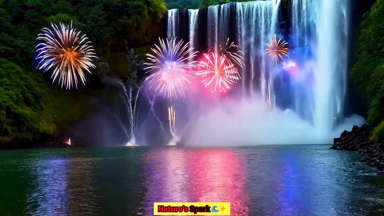 Nature's Spark : Waterfall Fireworks Under the Stars - video Dailymotion