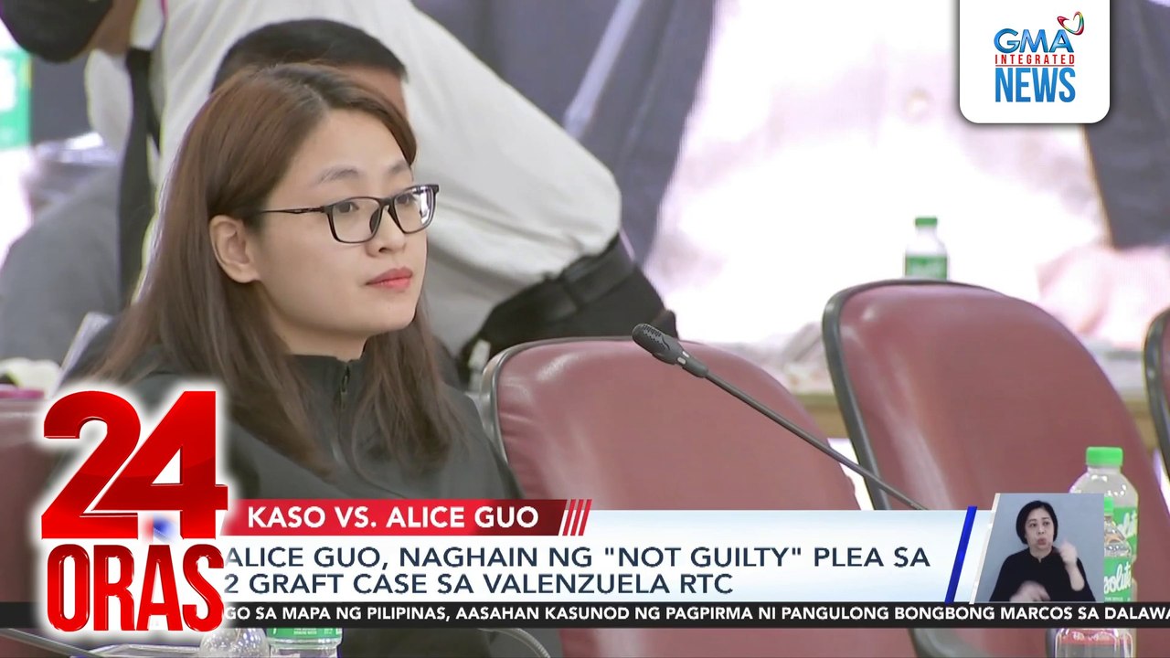 Alice Guo, naghain ng "not guilty" plea sa 2 graft case sa Valenzuela RTC | 24 Oras - video ...