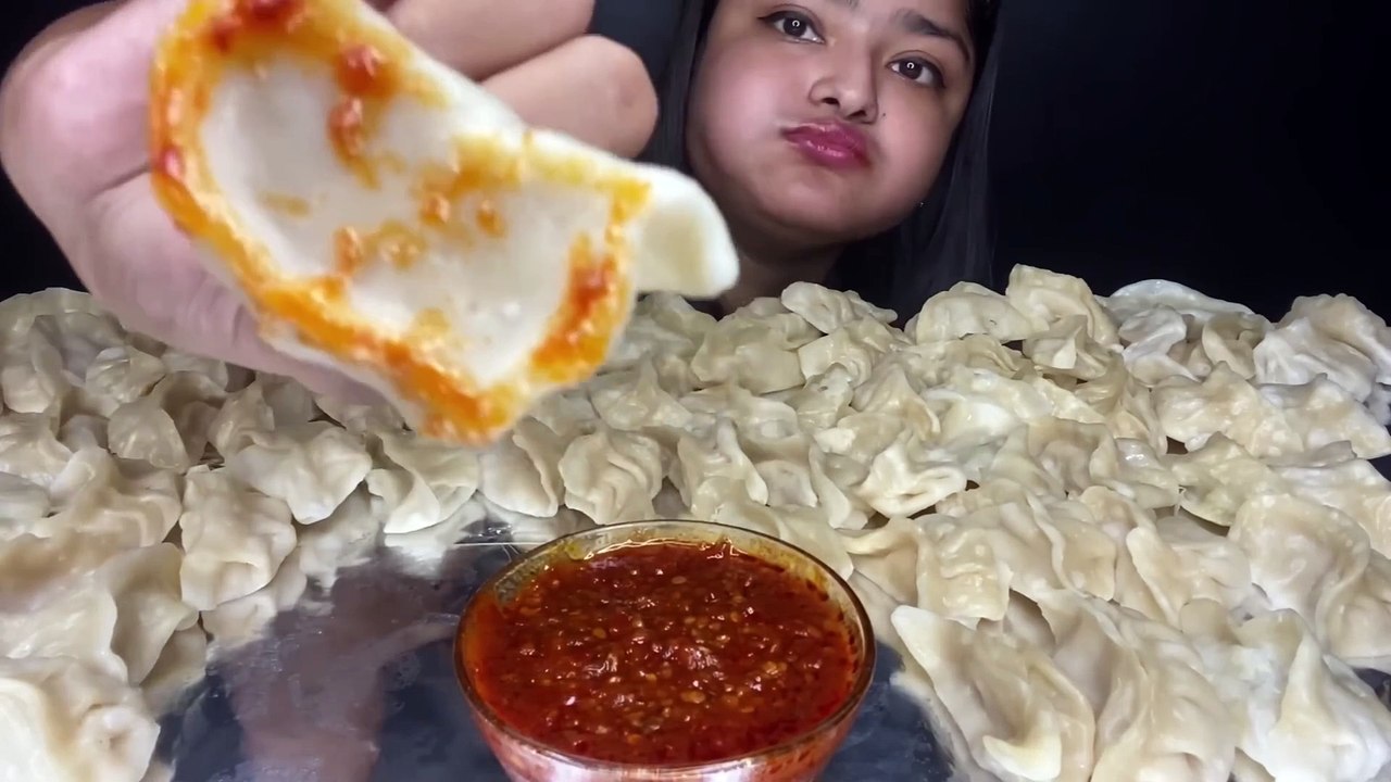 100 MOMO EATING CHALLENGE 🥟 100 DUMPLINGS EATING CHALLENGE_EATING ...