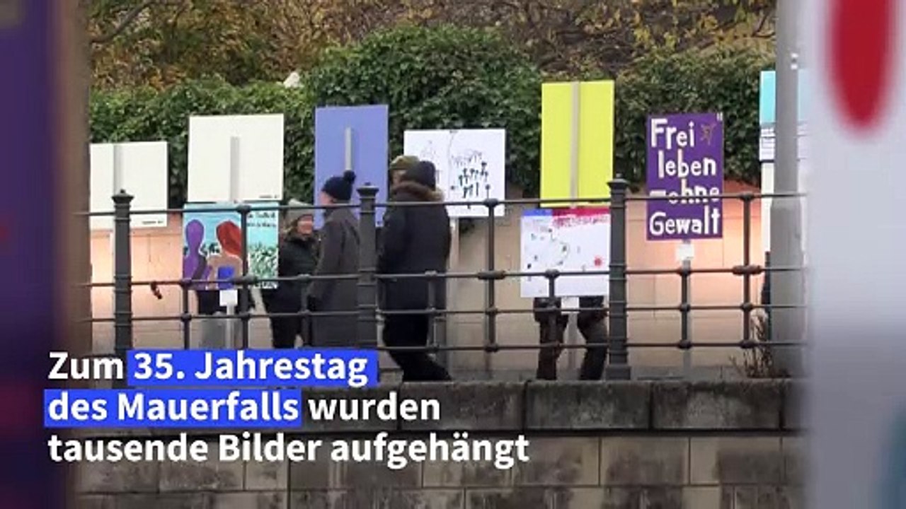 Tausende Plakate erinnern in Berlin an den Mauerfall vor 35 Jahren - video Dailymotion