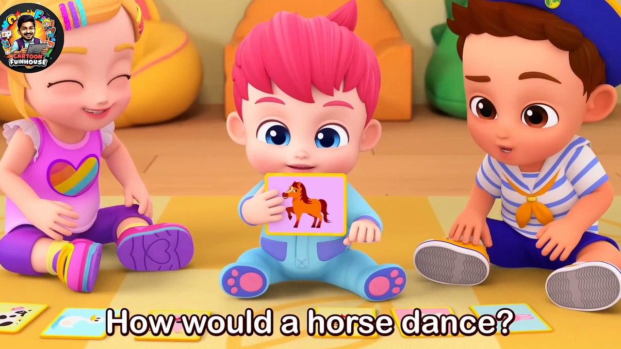 Five Little Animals Dancing on the FarmㅣSong for KidsㅣCrazy Nursery ...