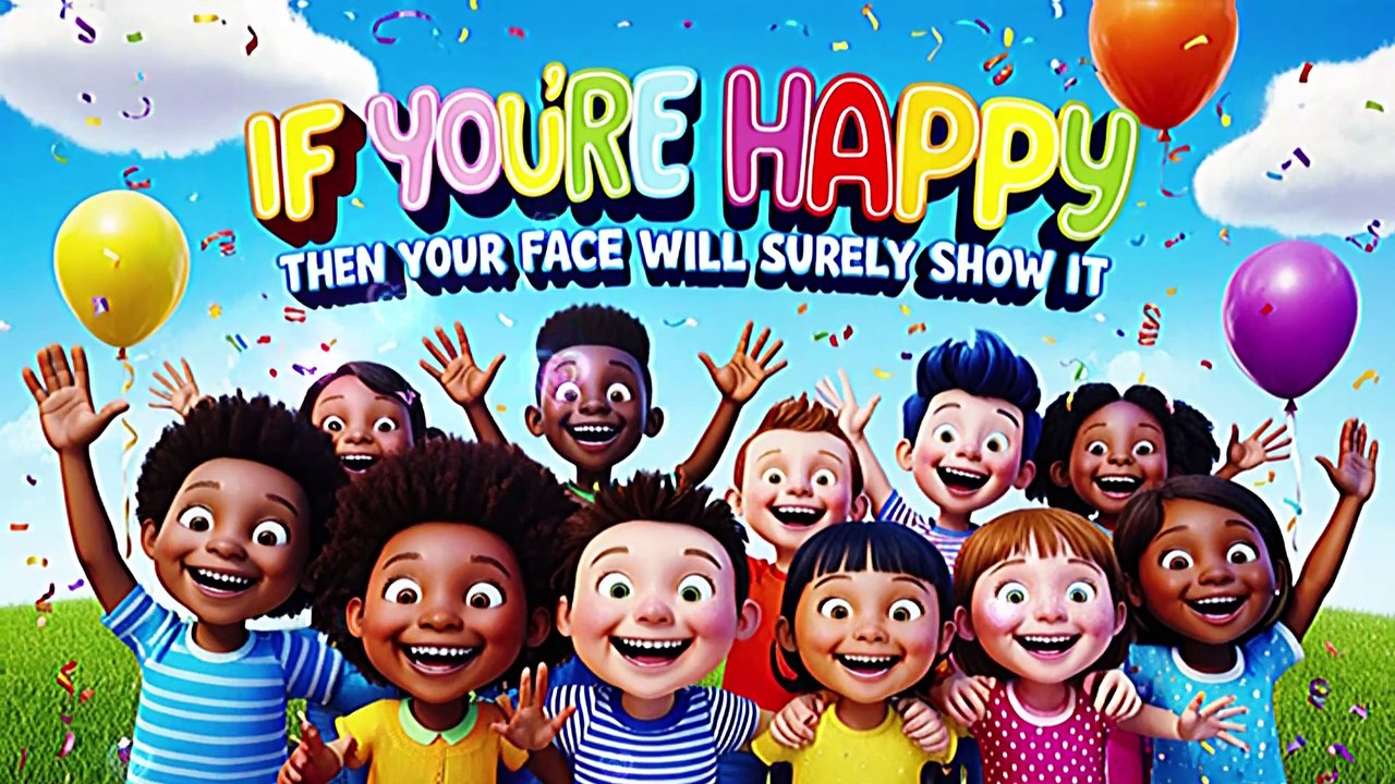 if you are happy and you know it clap your hands || HAPPY Kids Sing ...