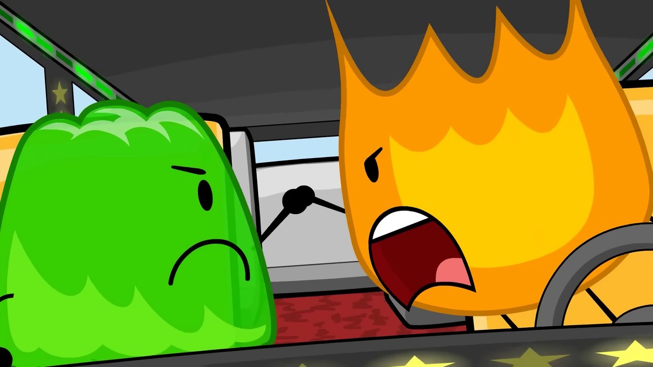 Battle for Dream Island Again Shorts: ''Firey and Gelatin Steal a Van ...