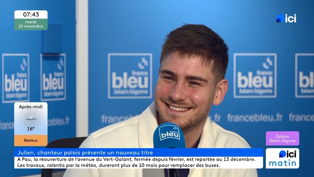 Julien Lieb invité d'Ici Matin pour son nouveau single "Le jeu" (19/11 ...