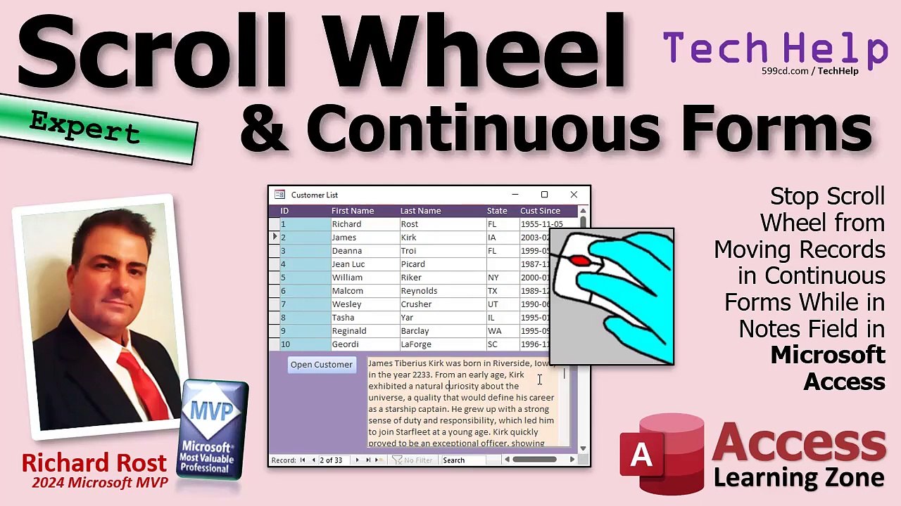 Stop Scroll Wheel from Moving Records in Continuous Forms While in ...