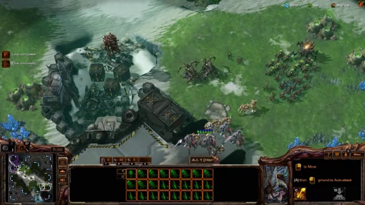 [StarCraft 2]No.0305--Great ZERG Player vs Hard A.I, WIN[2-Base Ravager ...