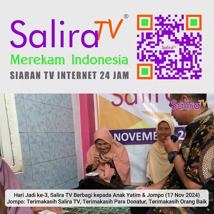 HUT ke-3, Salira TV Berbagi Santunan ke Yatim & Jompo, Penerima ...