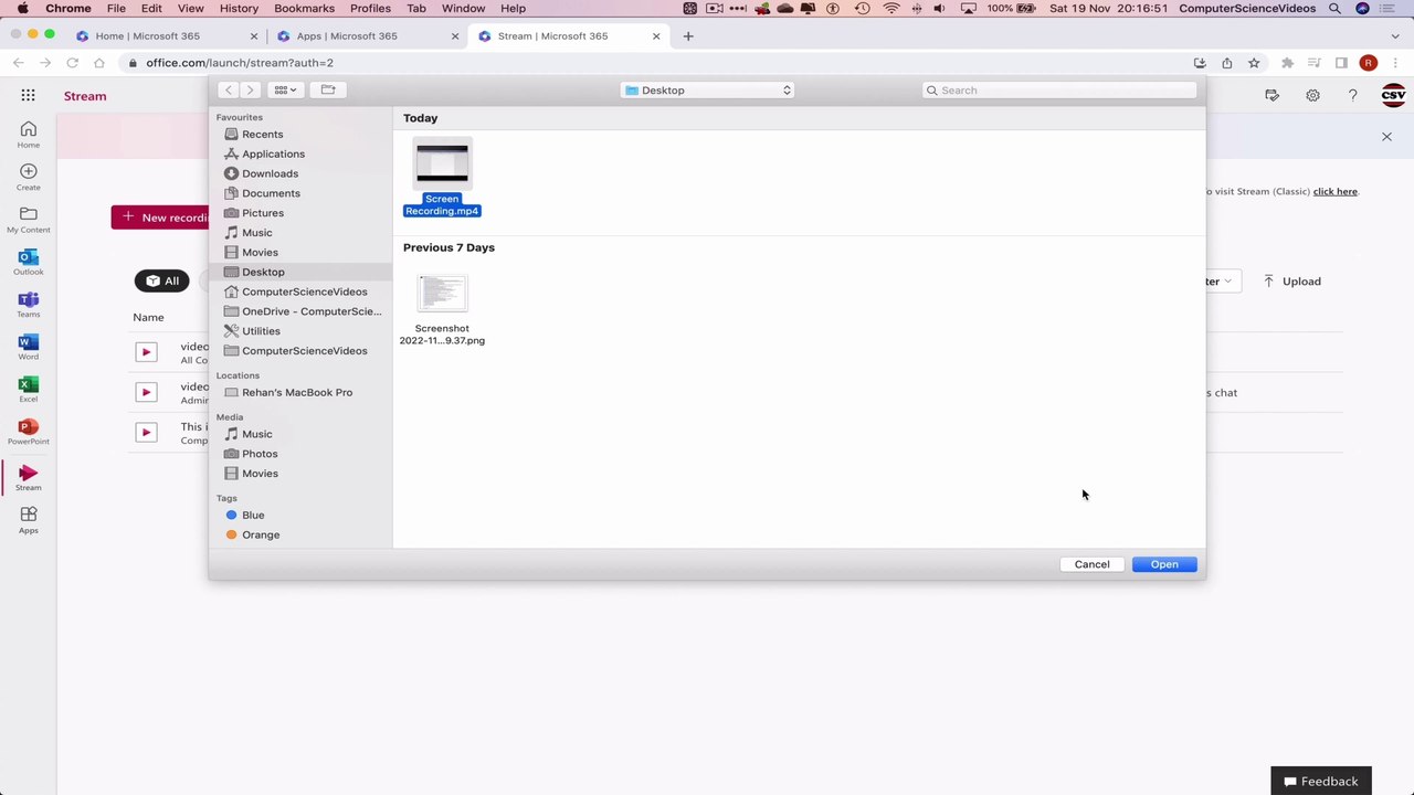How to USE Microsoft Stream for Office 365 On a Mac - Tutorial 2 - Upload a Video - Basic ...
