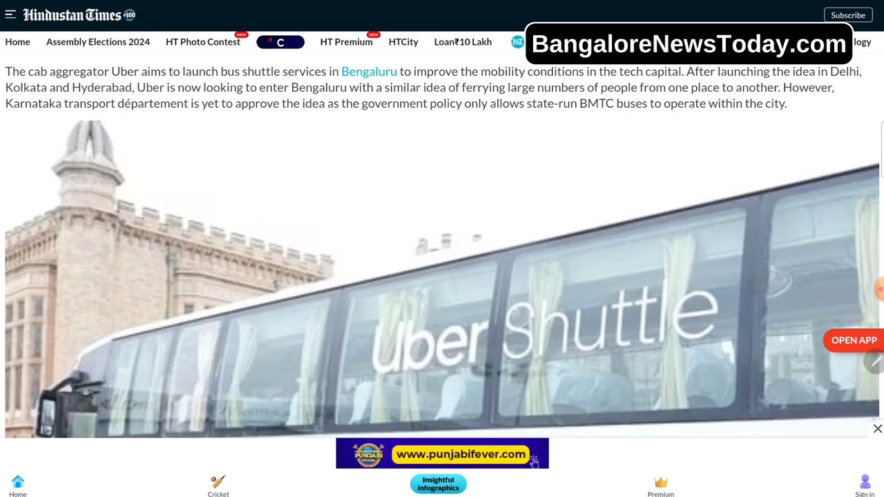 Uber shuttle services in Bengaluru after Delhi, Kolkata and Hyderabad ...