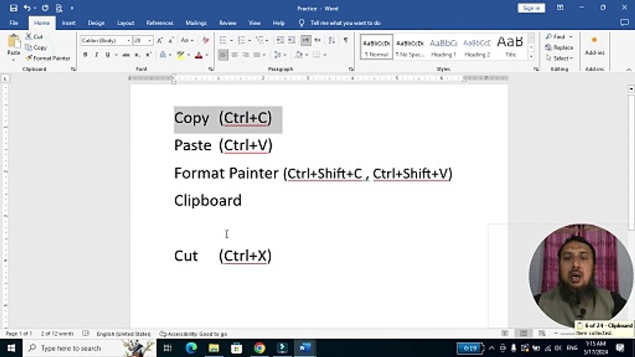 How to use Clipboard in MS Word 2024 - video Dailymotion