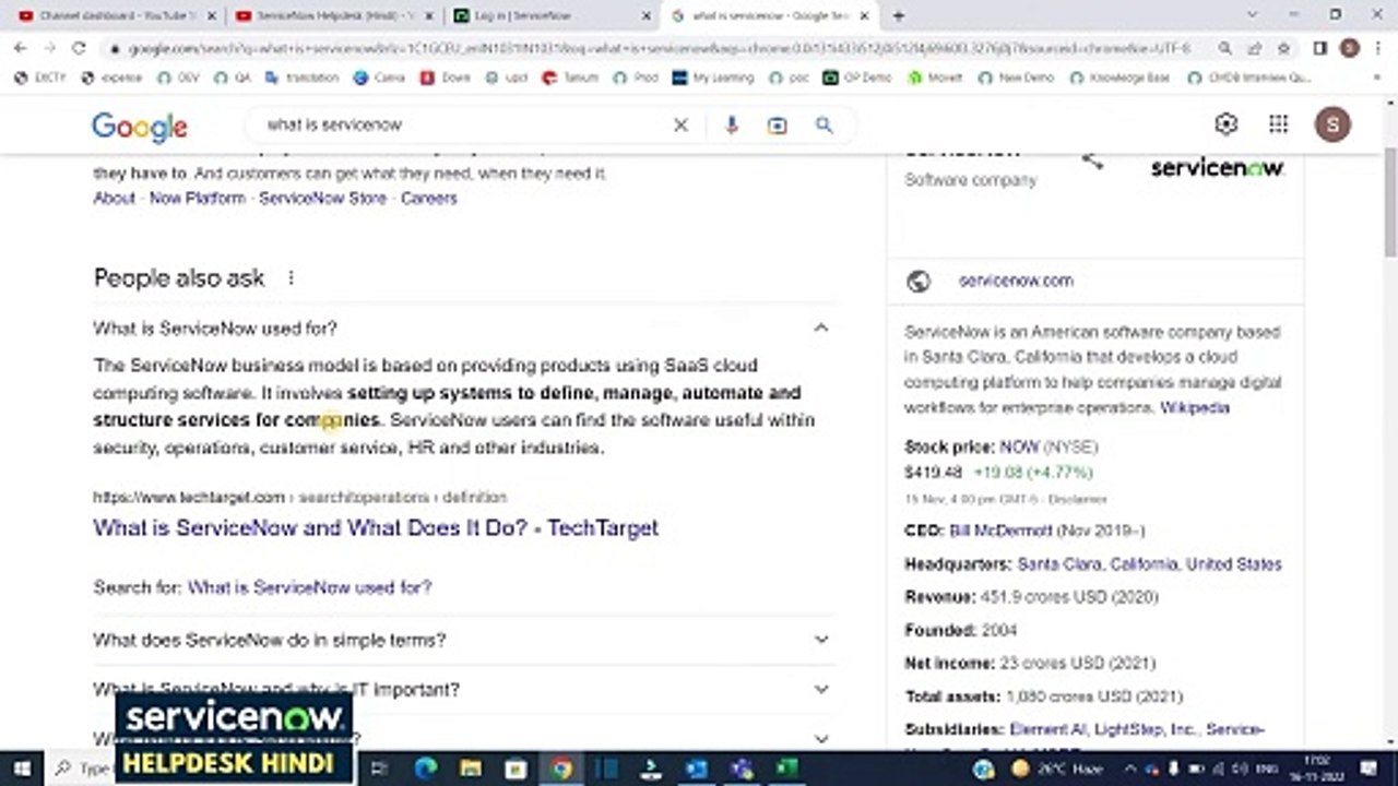 What is ServiceNow In Hindi_ ServiceNow क्या है_ _ ServiceNow Helpdesk - video Dailymotion