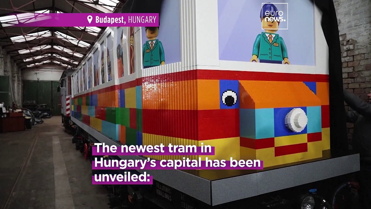 Budapest unveils world's first full-size LEGO tram made from 1.8 ...
