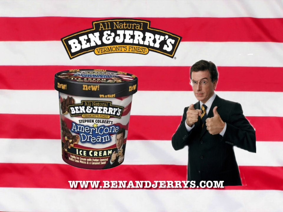 Ben & Jerry's - Stephen Colbert Americone Dream Ice Cream TV Commercial ...