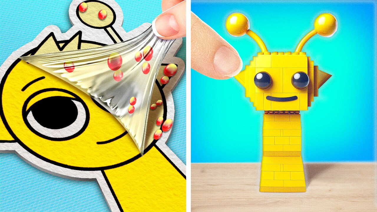 Cardboard VS Lego SPRUNKI? 😲 *Cool Lego and Cardboard Crafts You Should ...
