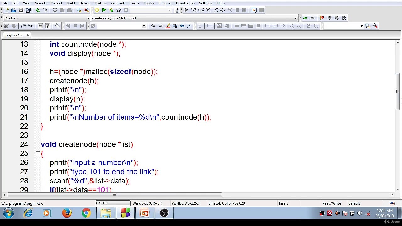 Learn Programming Technique C to Master Skills - Linked List Program - Use of Recursive function ...