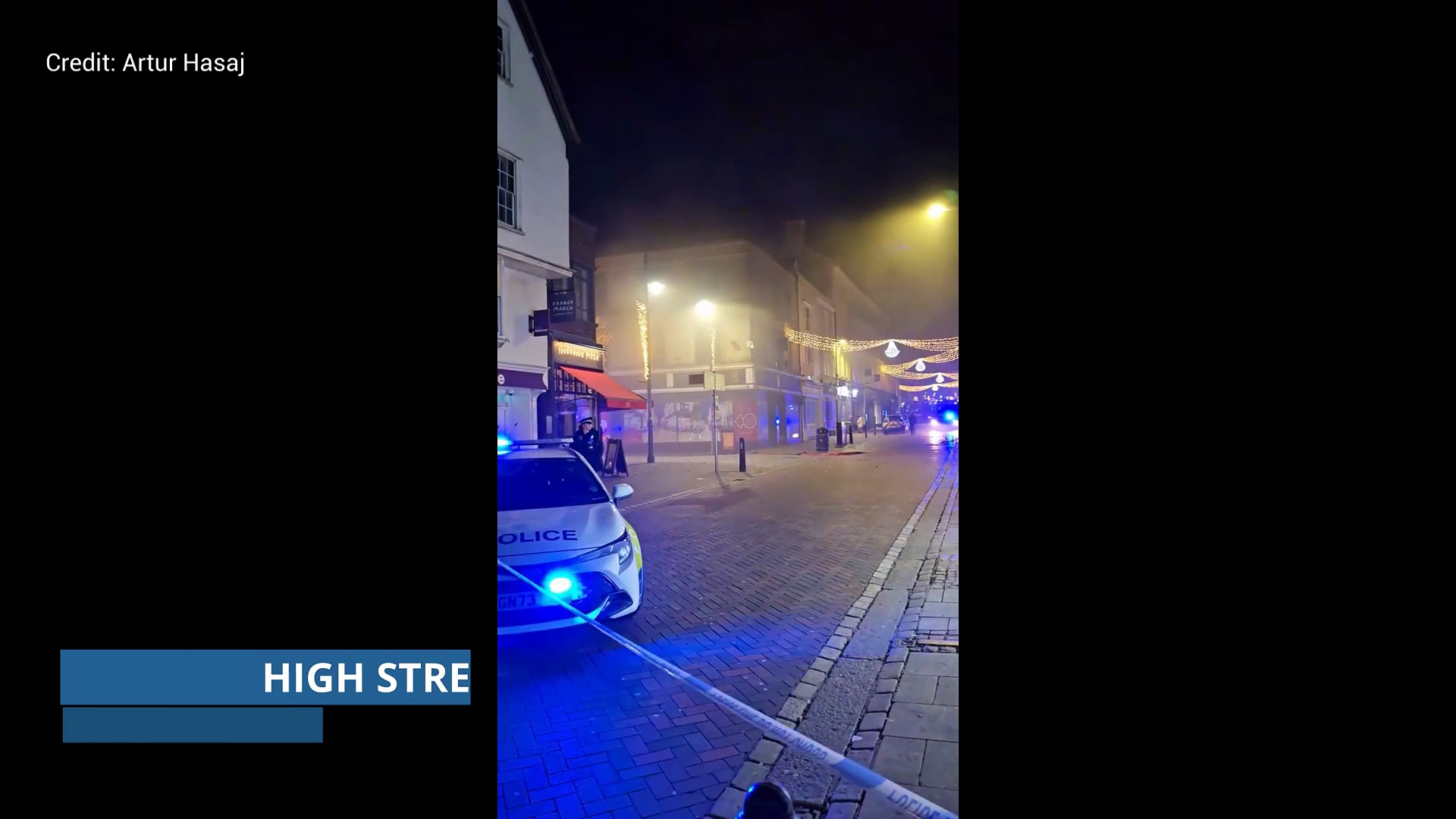 High street cordoned off as fire crews tackle blaze