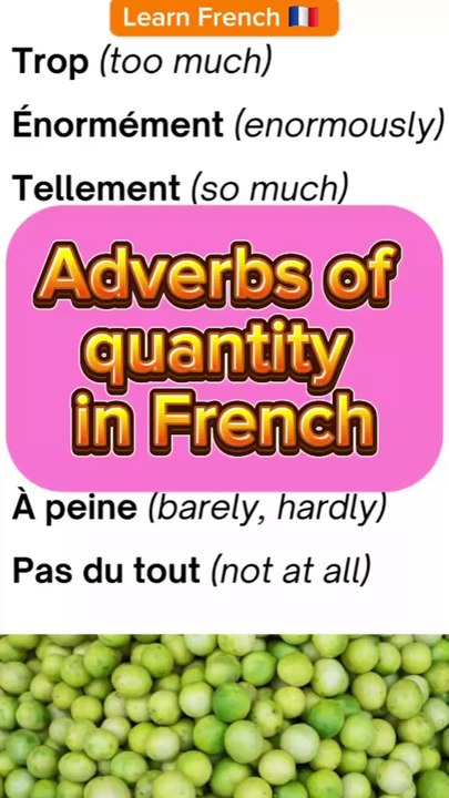 Adverbs of quantity in French ️ | Learn French Vocabulary with Moh and ...
