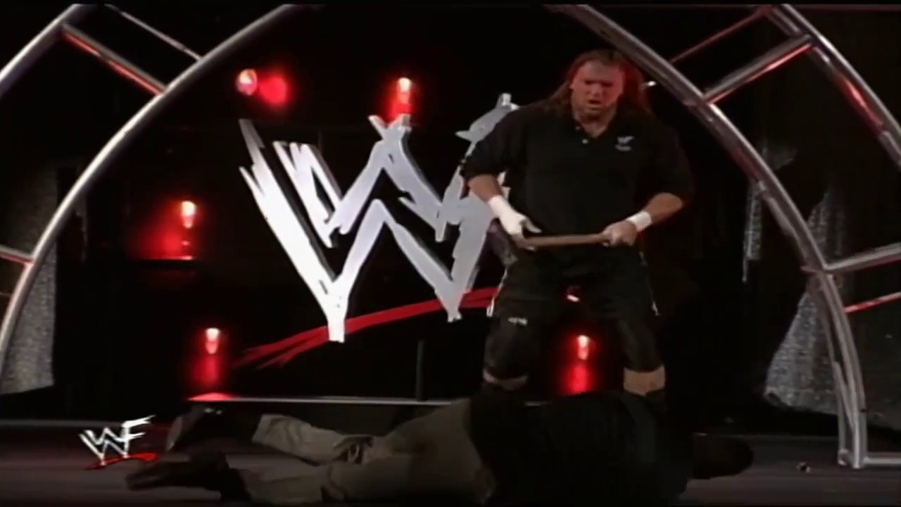 Triple H Attacks The Rock With A Sledgehammer! No Mercy 1999 17/10/99 ...