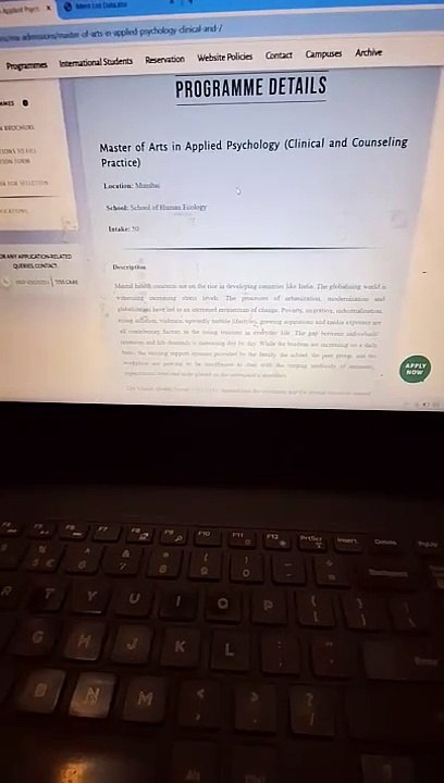 TISS Master of Arts in Applied Psychology Clinical and Counseling ...