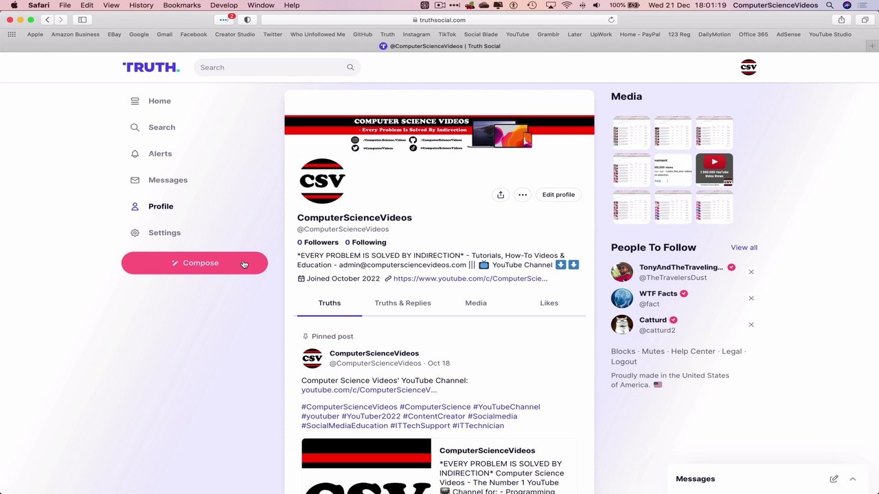 How to COMPOSE a Truth on TRUTH SOCIAL Using a Desktop Computer / MAC ...