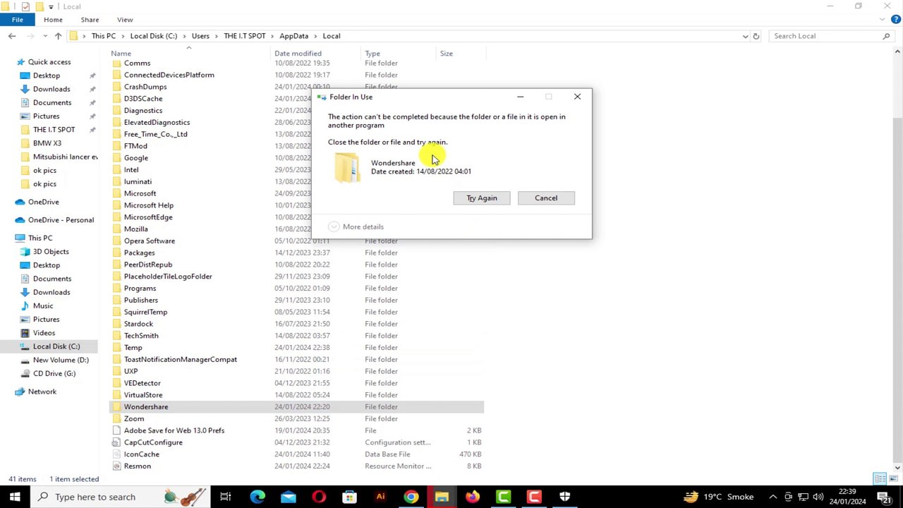 How To Fix the Action Cannot Be Completed Because The File Is Open In ...