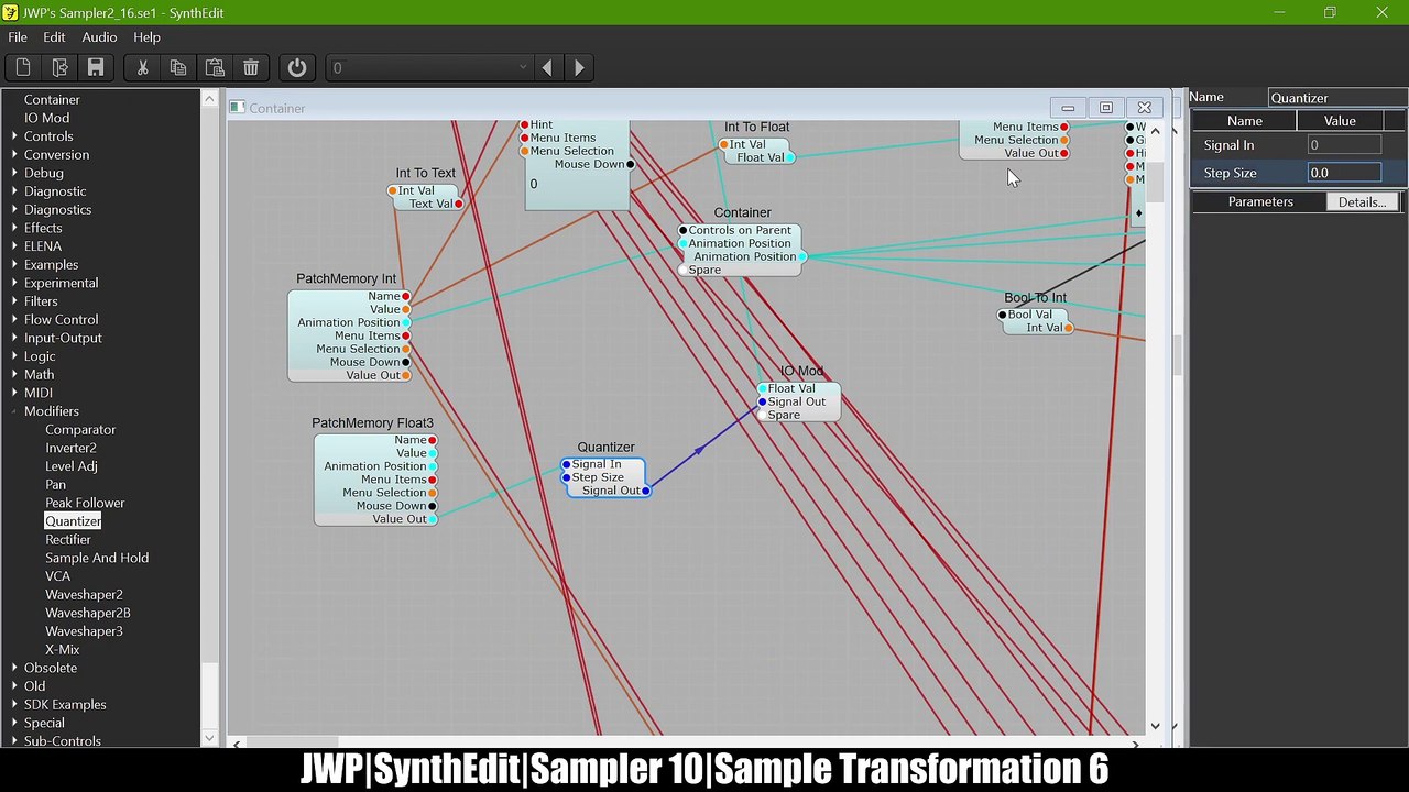 JWP-SynthEdit-Sampler 10-Sample Transformation 6 - video Dailymotion