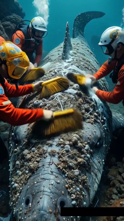 🦈 Rescuing a Giant Shark! Epic Barnacle Cleanup with a Brush! 🧼🌊 ...