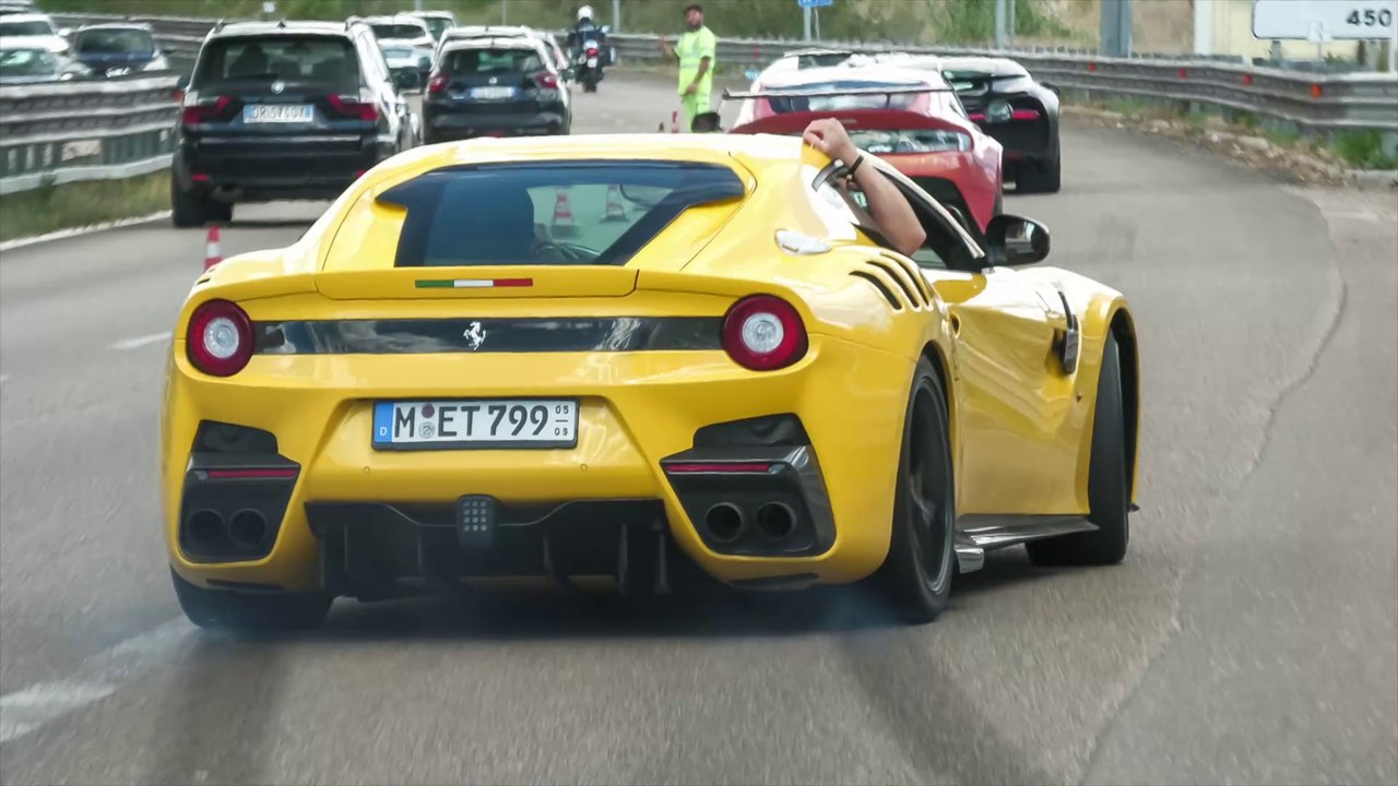 Ferrari F12 TDF - CRAZY Powerslides, Accelerations & Revs ! - video Dailymotion