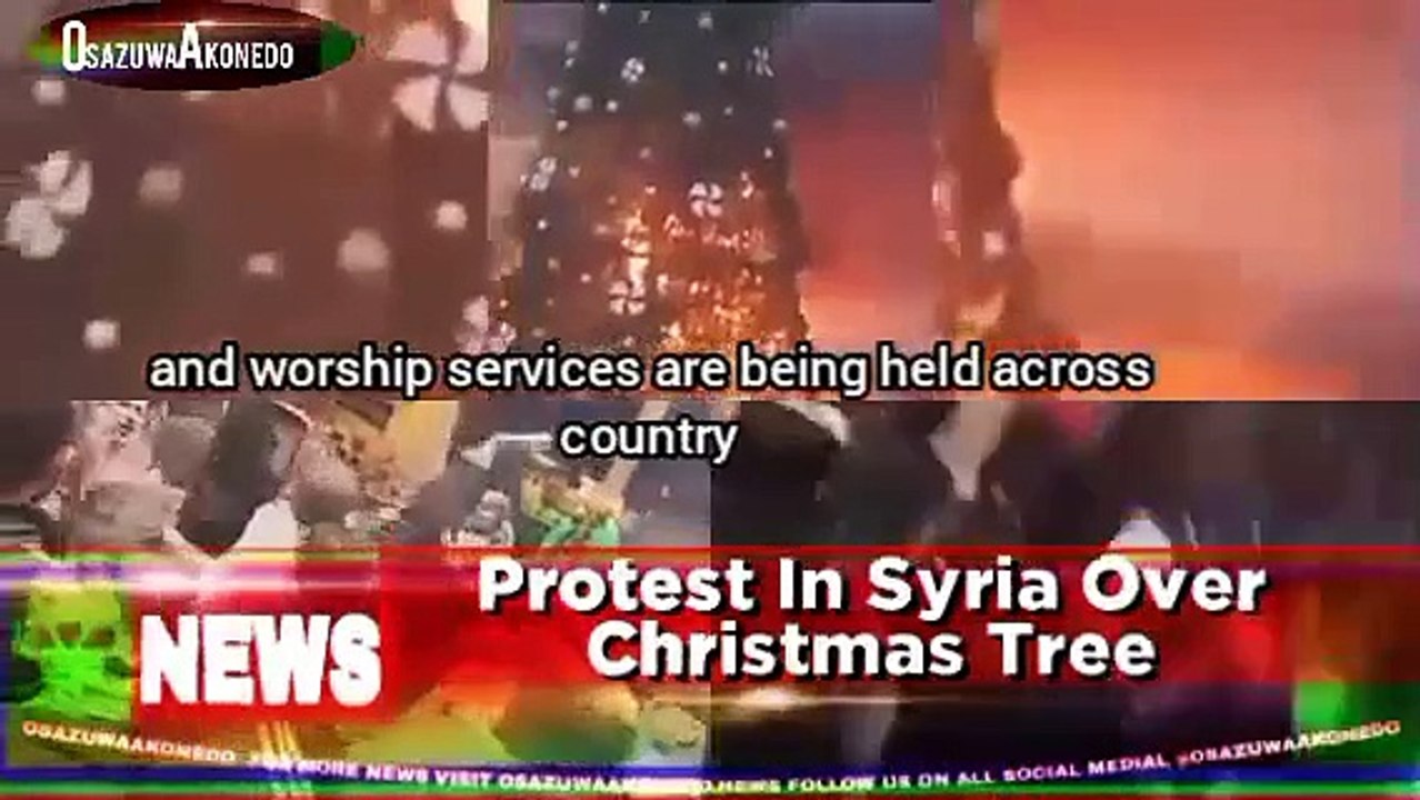 Protest In Syria Over Christmas Tree - video Dailymotion