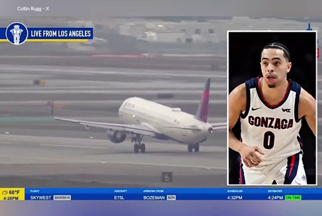 Gonzaga Bulldogs’ basketball team nearly got crushed by a Delta plane taking off - Vídeo Dailymotion