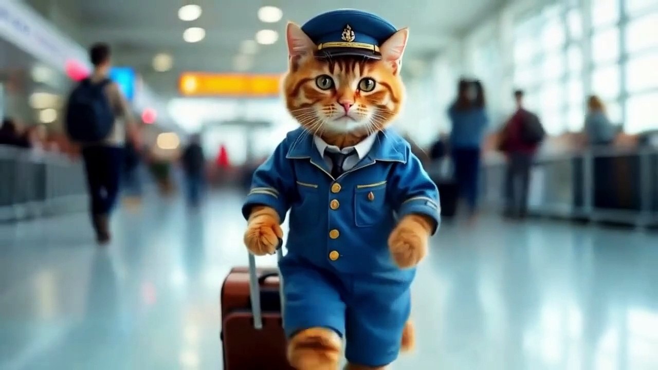 Purrs on the Runway Feline Flyers Cats in Transit Whiskers at the ...