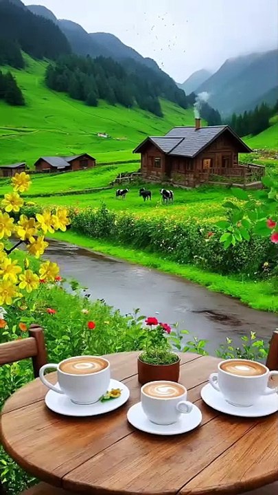 "Morning Bliss: Serene Good Morning Moments ☕️ | Charming Cold Weather ...