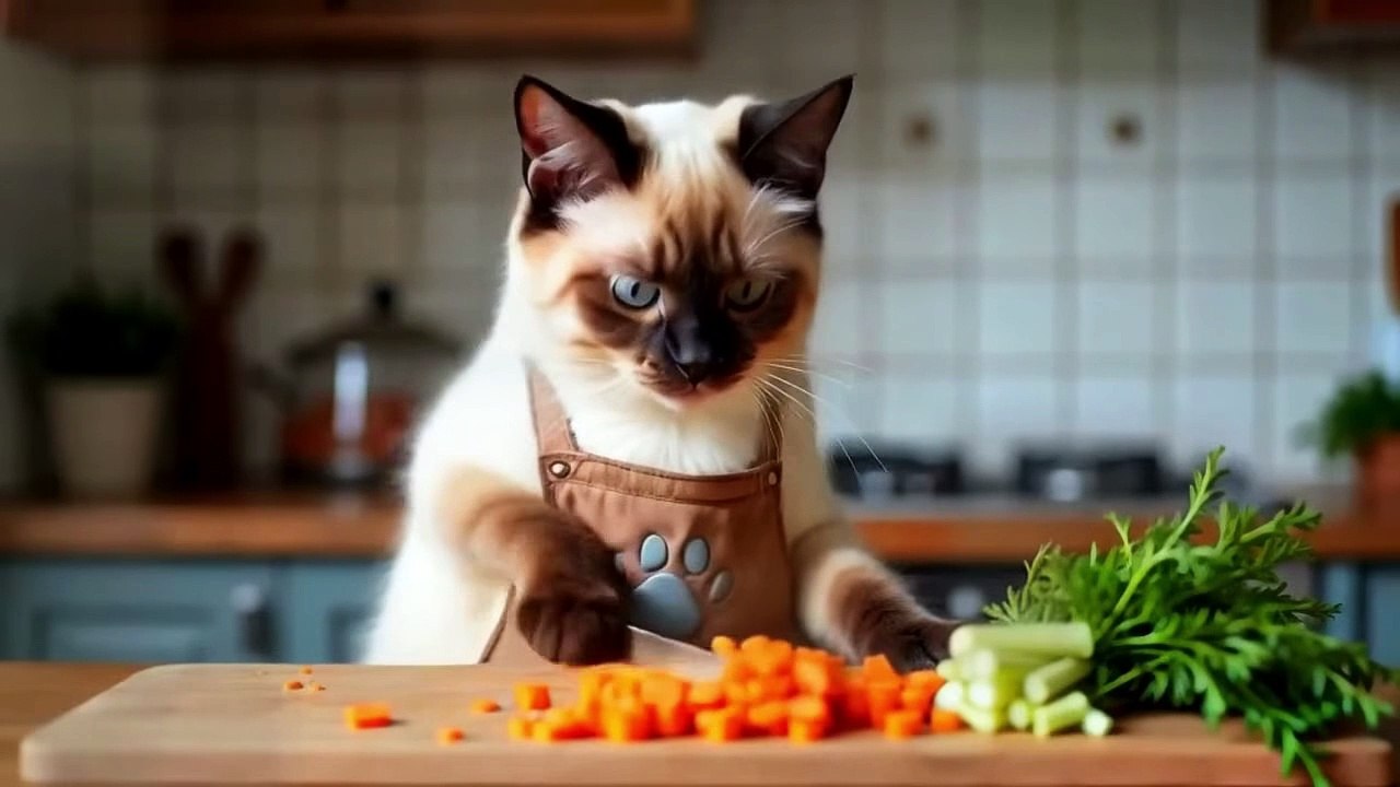😻Cats Cooking in the Kitchen 🍕"Whisker Chefs: Cats Cooking Up Fun in ...