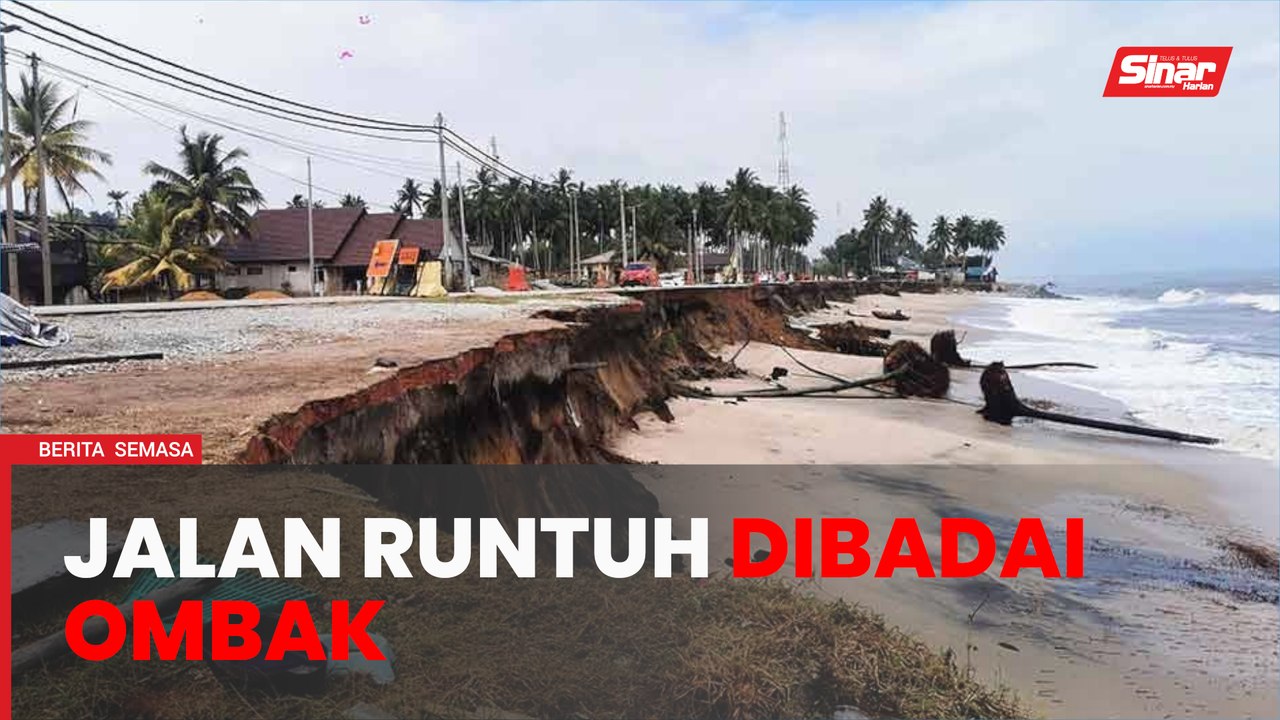 Jalan Kampung Tanjung, Batu Rakit runtuh dibadai ombak - Video Dailymotion